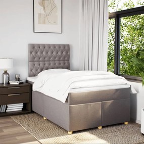 Box spring postel s matrací taupe 120x190 cm textil 3293530