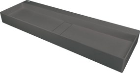 Deante Blur, granitové umyvadlo na desku 1200x400x120 mm, antracitová metalíza, DEA-CQB_TU2S