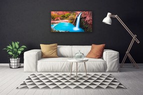 Obraz na plátně Vodopád Hory Příroda 125x50 cm