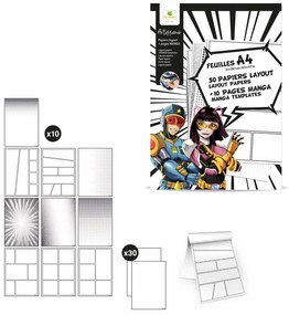 Artissimo - layout papíry A4 + textury - Manga