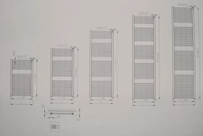 Thermal Trend KD-E 450 x 1320 elektrický topný žebřík rovný, 400W KD-E 450/1320