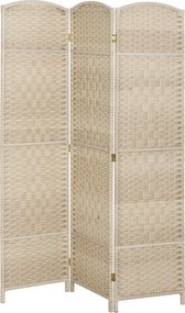 HOMCOM vnitřní paraván ze dřeva 3 panely skládací dělič prostoru pro obývací pokoj, ložnici 135 x 180 cm dub
