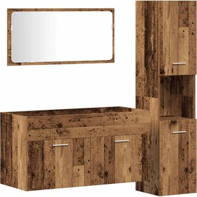 3dílná koupelnová sestava old wood kompozitní dřevo 3328591