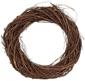 Přírodní hnědý proutěný věnec Woodly S - Ø 30*5 cm