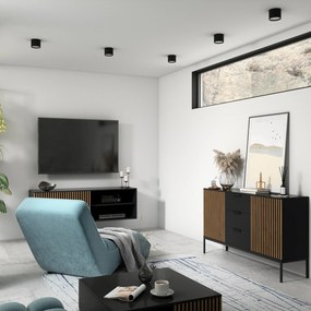 Vallum, 12x12x8cm stropní 1B černý