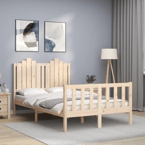 vidaXL Rám postele s čelem 120 x 200 cm masivní dřevo [3192295] Barva: Přírodní