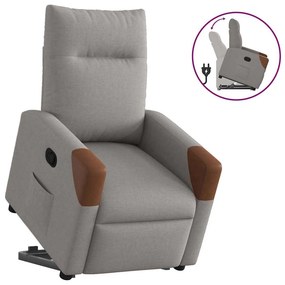 Zvedací polohovací křeslo taupe textil 3324011