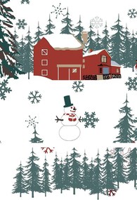 Polybavlněné povlečení SNOWY HOUSES POLY bílé Rozměr povlečení: 70 x 90 cm | 140 x 220 cm