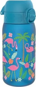 ion8 Leak Proof Dětská láhev Flamingos modrá 350 ml