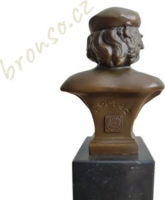 Ernesto Che Guevara - bronzová soška, signováno J. Perez, pravý bronz na mramoru