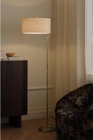 Krémová/v mosazné barvě látková stojací lampa (výška 160 cm) Josho – Ellos Home