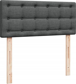 Box spring postel s matrací tmavě šedá 120x190 cm textil 3287022