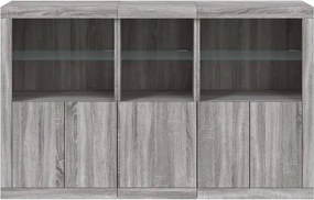 Příborník s LED osvětlením šedý sonoma 162 x 37 x 100 cm 3209147