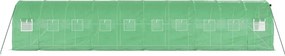 Skleník s ocelovým rámem zelený 20 m² 10 x 2 x 2 m 3188020