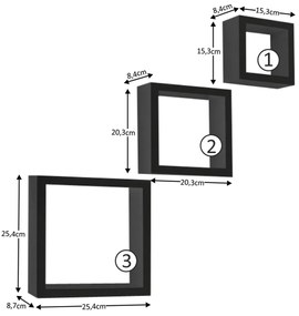 Kondela Police, 3 ks, černá, KVADRO NEW