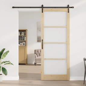 Posuvné dveře ORKDAL Přirozená a černá 93 x 232 cm 3331871