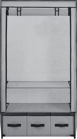 Šatní skříň šedá 87 x 49 x 159 cm textil 282460