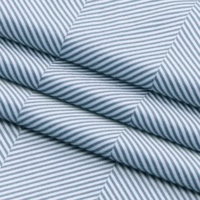 Závěs AmeliaHome Clear s průchodkami 140x250 modrý/bílý