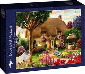 BLUEBIRD Puzzle Došková chalupa / 1000 dílků / 69 x 48 cm