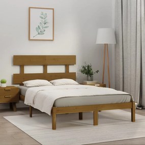Rám postele medově hnědý masivní dřevo 200 x 200 cm 3104696
