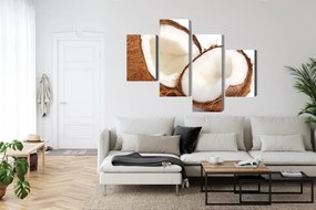 Vícedílný obraz Půlky Kokosu Nedostatek Nedostatek Plátno Canvas 120x75