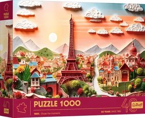 TREFL Puzzle Paper Art: Paříž / 1000 dílků / 68,3 x 48 cm