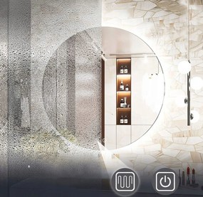 Kulaté zrcadlo SMART 90 cm - s LED podsvícením a vyhříváním