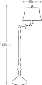 Stojací retro lampa Elstead GIBSON SWFL 1xE27 168 cm