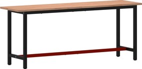 Pracovní stůl 200 x 55 x 81,5 cm masivní bukové dřevo a kov 3188907
