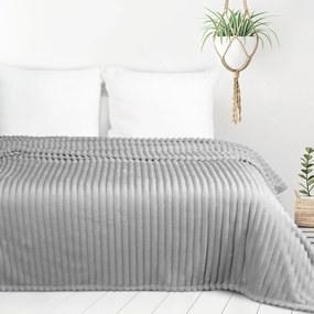 DEKA Z MIKROFLANELU SOFT 170X210 CM STŘÍBRNÁ