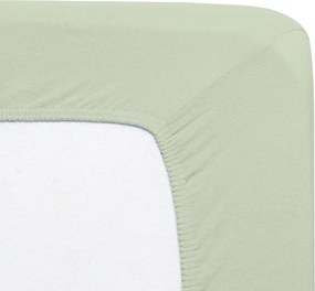 Florella Prostěradlo Solit Jersey Pastell Gruen, 90-100x200 cm