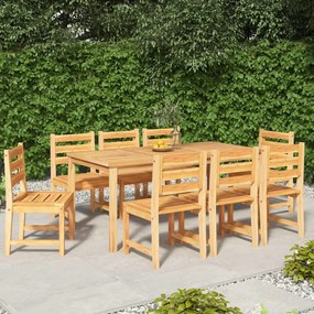 vidaXL 9dílný zahradní jídelní set masivní teakové dřevo [3157190]