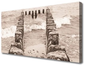 Obraz na plátně Oceán Pláž Architektura 140x70 cm