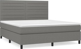 Box spring postel s matrací tmavě šedá 160x200 cm textil 3141866