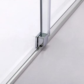 BPS-koupelny Posuvné sprchové dveře HYD-ATA 110 chrom/transparent pro instalaci do niky - bez vaničky