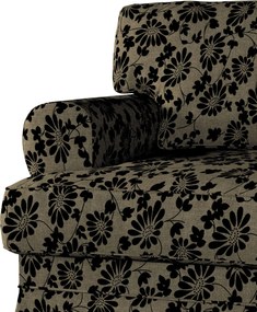 Potah na křeslo IKEA Ekeskog barva béžová látka pletený vzor, vzorované