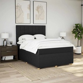Box spring postel s matrací černá 140 x 190 cm textil 3294353