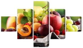Vícedílný obraz Čerstvé Letní Ovoce Nedostatek Nedostatek Přírodní plátno 150x90