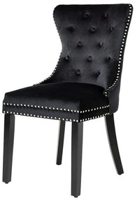 Designová židle Queen černý samet