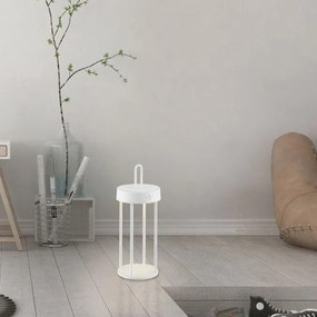 LD 19300-16 ANSELM LED stolní lampa na baterie bílá 28cm dotykový stmívač IP44 zahradní svítidlo 2700K - JUST LIGHT