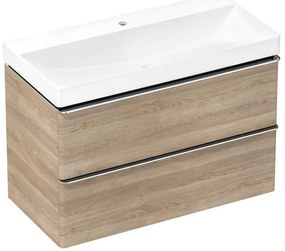 Hansgrohe Xelu Q - Skříňka s umyvadlem, 63x98x50 cm, 2 zásuvky, přírodní dub/chrom 54385000