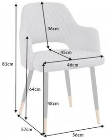 Moderní kuchyňská židle šédá - Nino