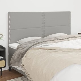 Čelo postele světle šedé 180x5x118/128 cm látkové 3116206