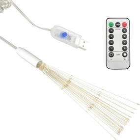 Venkovní vánoční ohňostroj teplý bílý 20 cm 140 LED diod 328596