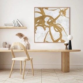 Ručně malovaný obraz 100x100 cm Goldplay – Malerifabrikken