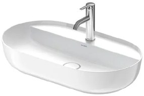 Duravit Luv - Umyvadlo na desku, 700x400 mm, bez přepadu, s otvorem pro baterii, WonderGliss, bílá 03807000001