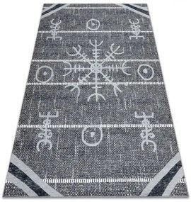 koberec ANTIKA 118 tek, moderní aztécký, omyvatelný šedá velikost 160x220 cm | krásné koberce cz