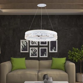LED Solution Bílé závěsné LED svítidlo kulaté designové 50cm 25W 23099