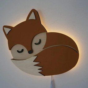 lovel.cz Dřevěná lampa - roztomilá liška