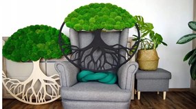 OznTo Obraz strom s mechem 1m zelený Barva: Hnědá
